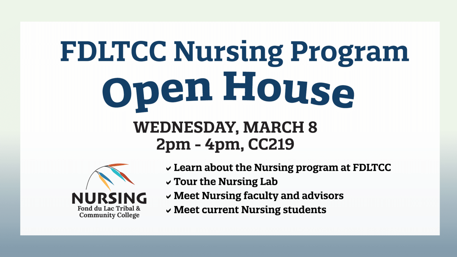 Fond du Lac Tribal and Community College Nursing Program Open House - ARCHS